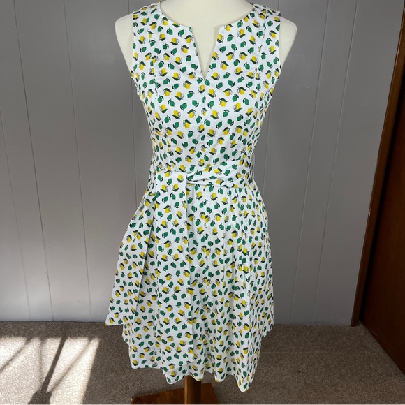 Boden | Dresses | Boden Mischa Belted Lemon Lime Dress | Poshmark